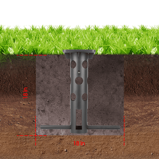 Patio Umbrella Base In Ground Offset In | Meruzy.com